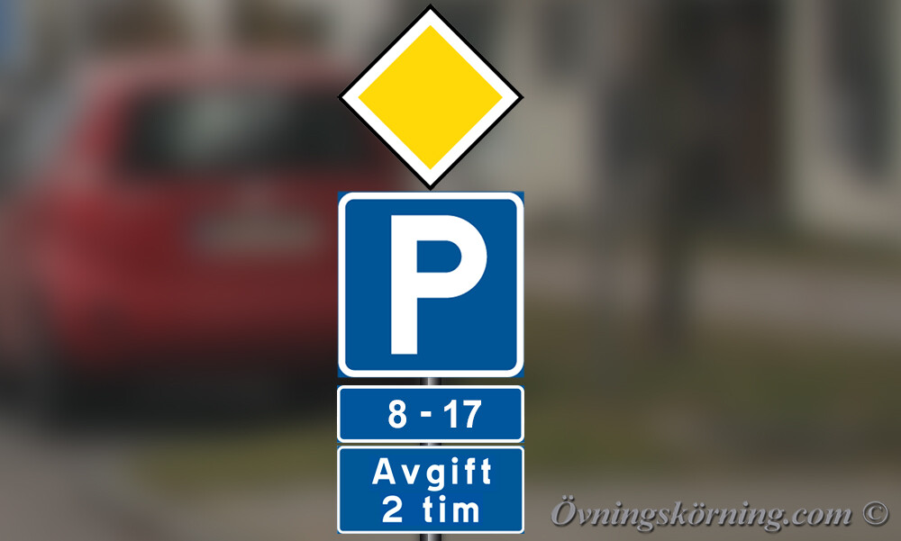 Körkortsteori. Parkering. 21 olika skyltkombinationer med förklaringar!